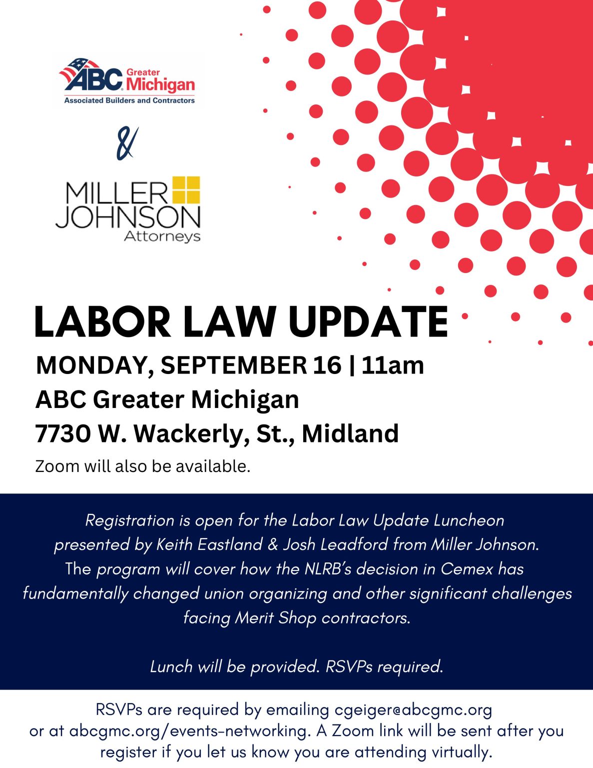 Labor Law Update Luncheon | ABC Greater MI Chapter